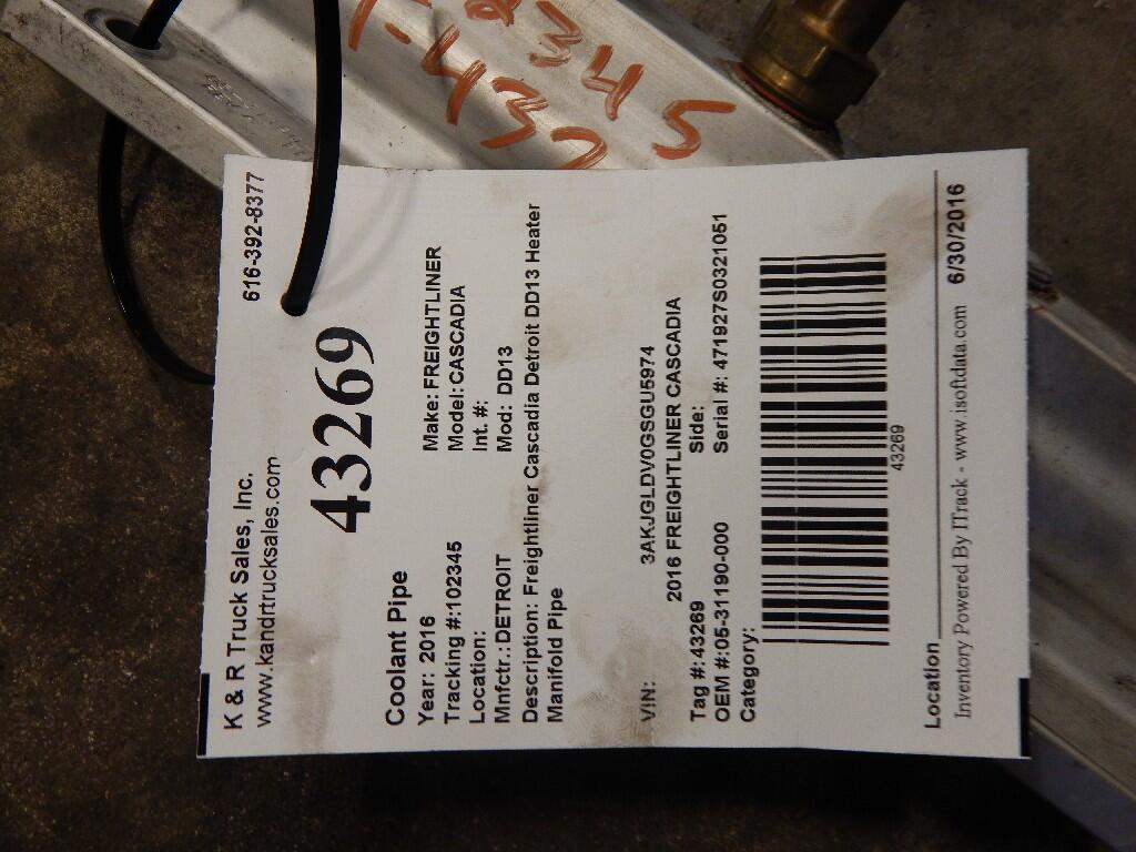 DETROIT DD13 Coolant Pipe OEM# 05-31190-000 in Holland, MI #43269