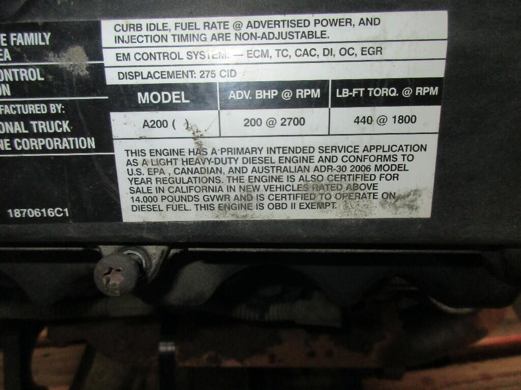 INTERNATIONAL VT275 Engine Assembly in Westland, MI #88928