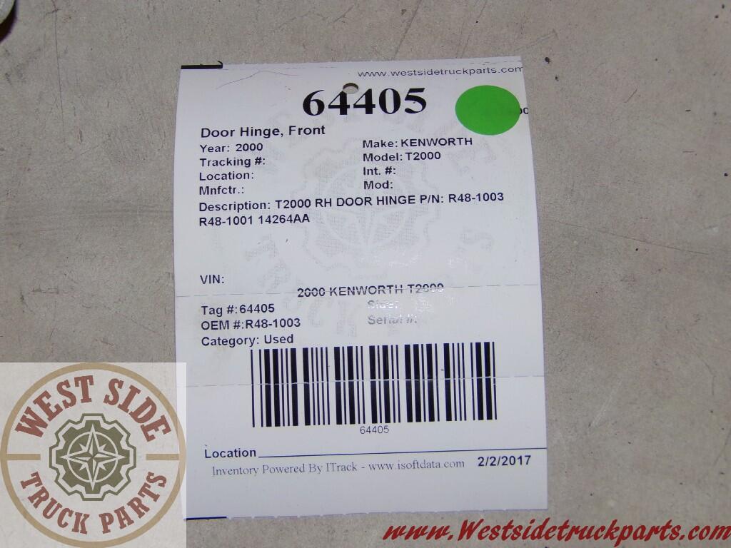 KENWORTH T2000 Door Hinge, Front OEM# R48-1003 in OWENSBORO, KY #64405