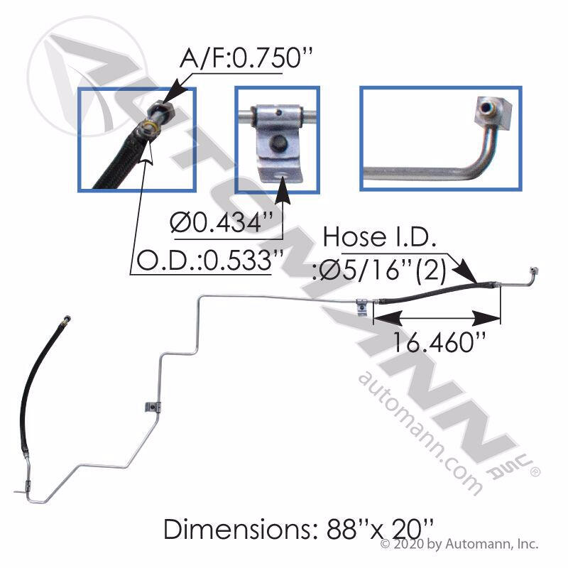 MACK A/C Line OEM# 84024945 in Dorr, MI #686-10046