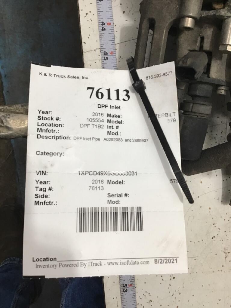 PETERBILT 579 DPF Inlet OEM# A0292083 in Holland, MI #76113