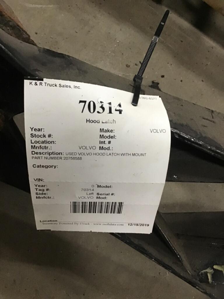 VOLVO Hood Latch OEM# 20758588 in Holland, MI #70314